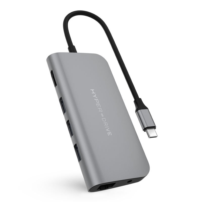 HyperDrive Port Hub USB-C 9-in-1 Space Gray
