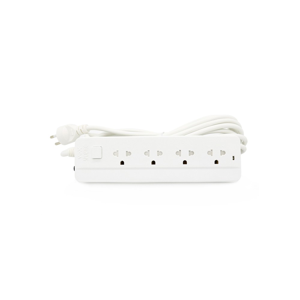 Vox Plug 4 Way 1 Switch 2M. Sportec White