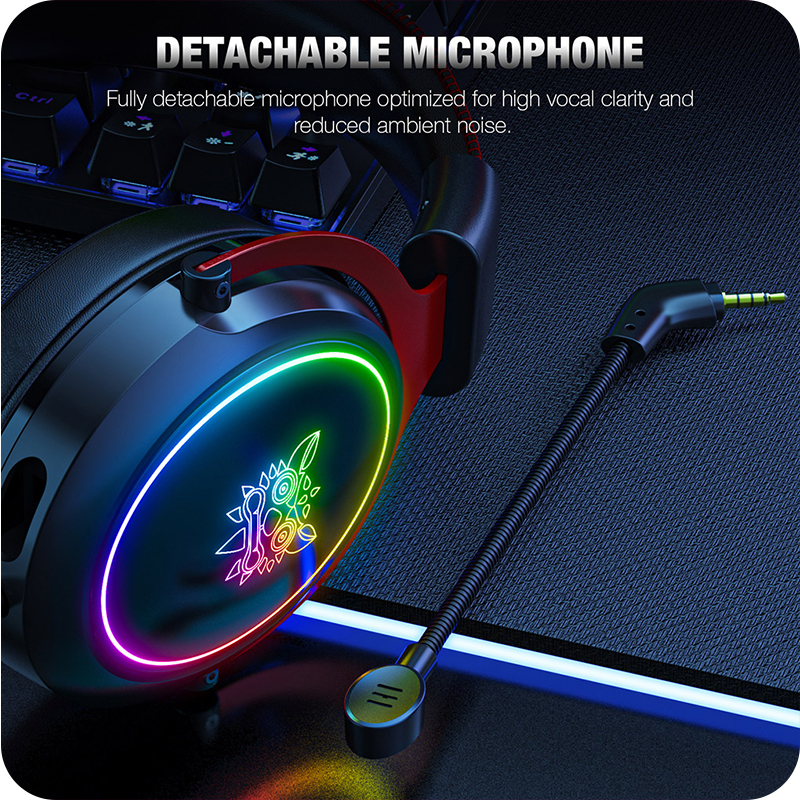 Onikuma Gaming Headset X10 RGB Black/Red