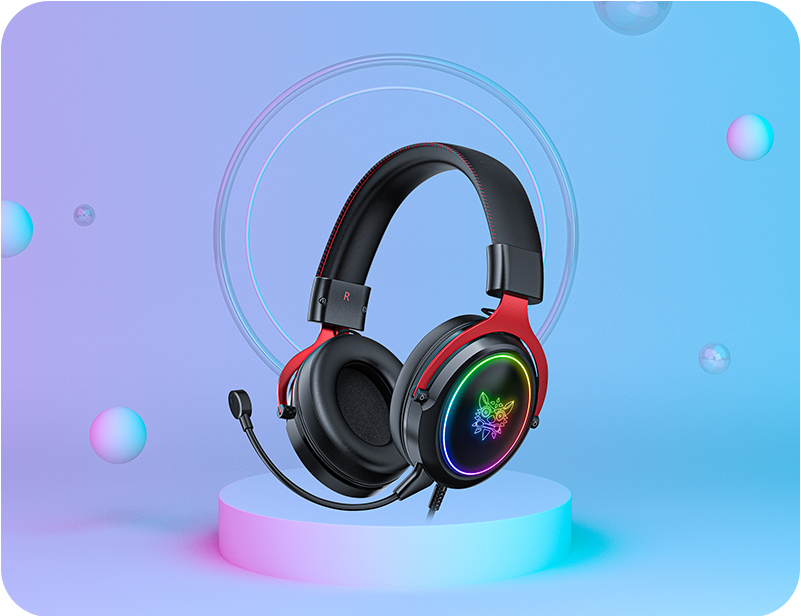 Onikuma Gaming Headset X10 RGB Black/Red