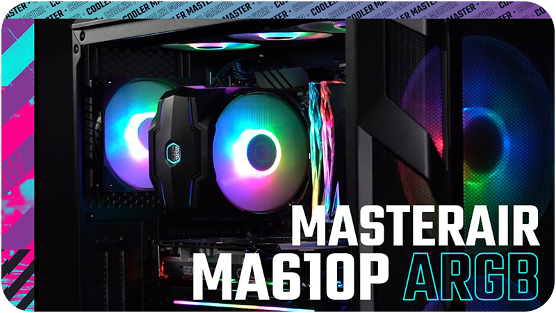 Cooler Master CPU Cooler MasterAir MA610P ARGB Black