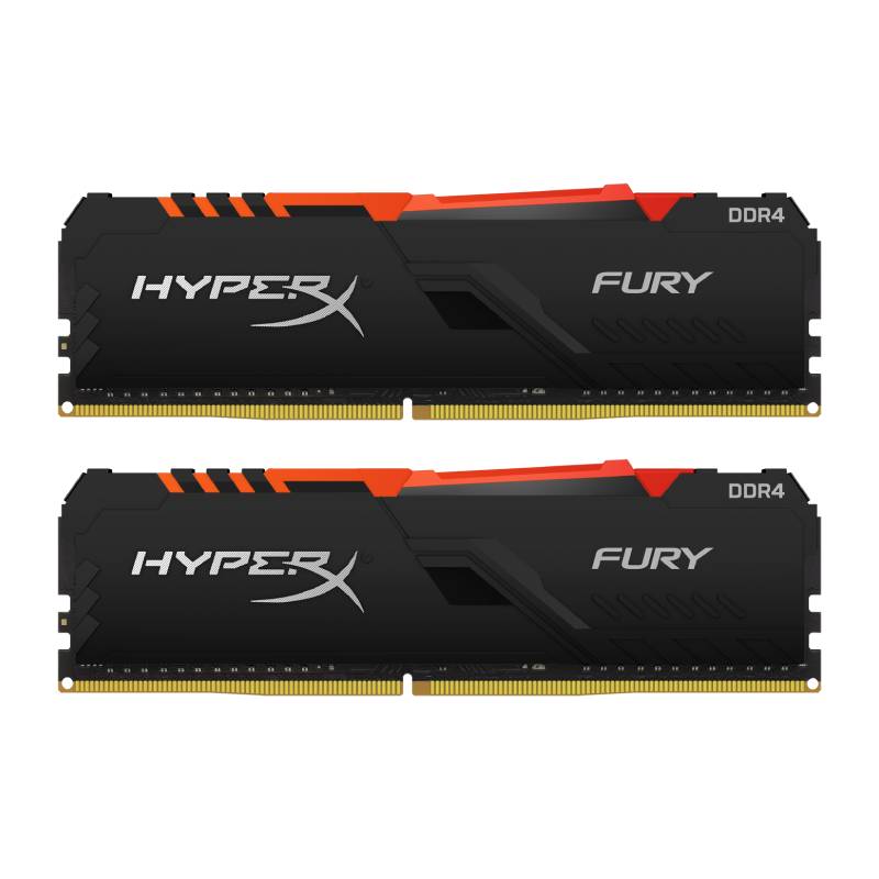 แรมพีซี Kingston Ram PC DDR4 32GB/3600MHz.CL18 (16GBx2) HyperX FURY RGB