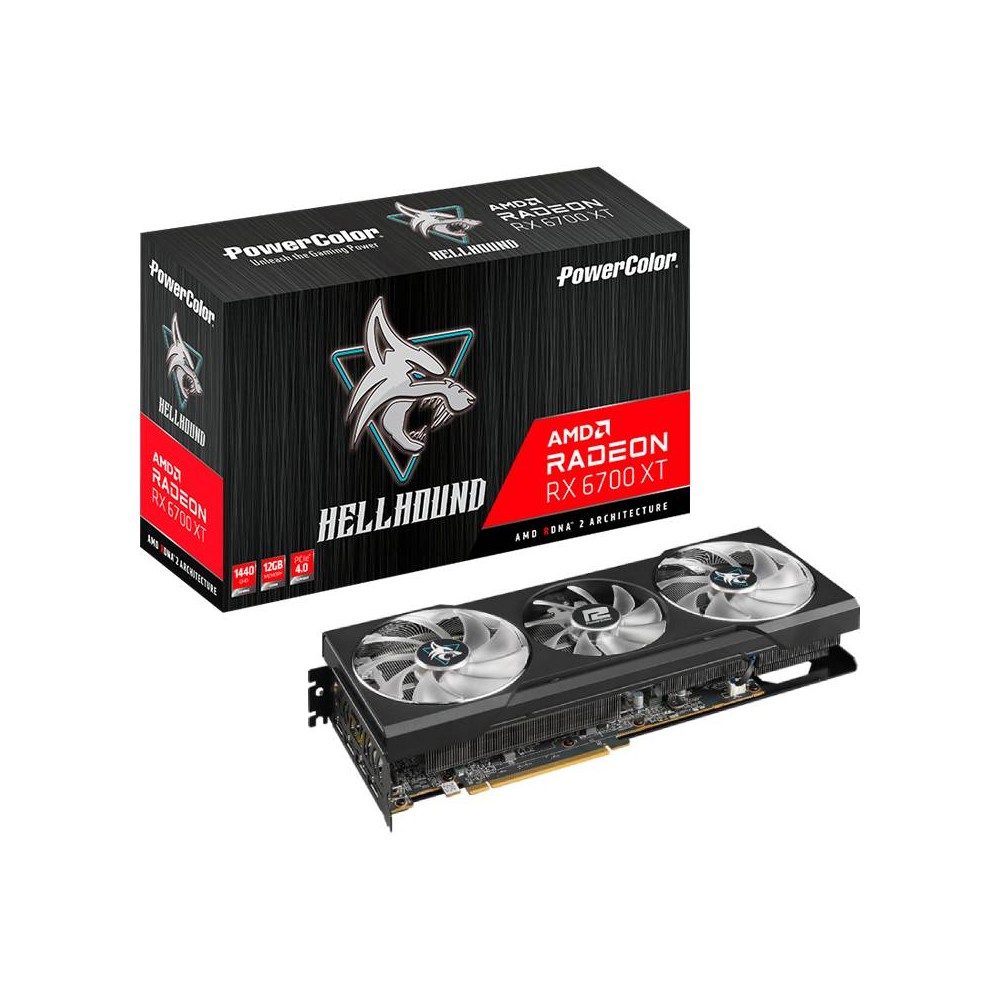 กราฟฟิคการ์ด PowerColor VGA Hellhound AMD Radeon RX 6700 XT 12GB GDDR6 ...
