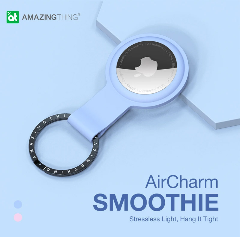 เคส AMAZINGthing AirTag รุ่น AirCharm Smoothie สี Sky Blue