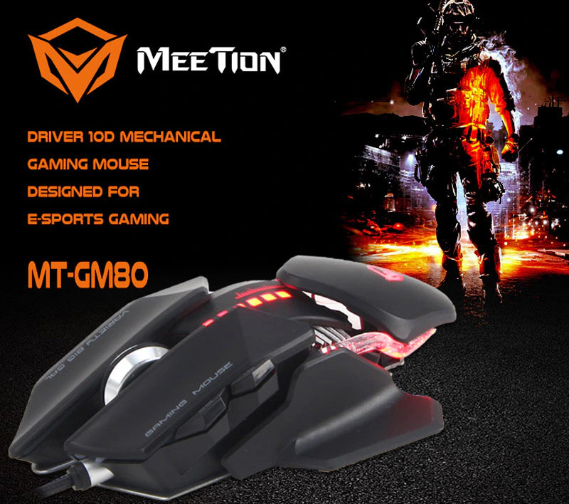 MeeTion Gaming Mouse MT-GM80 Black