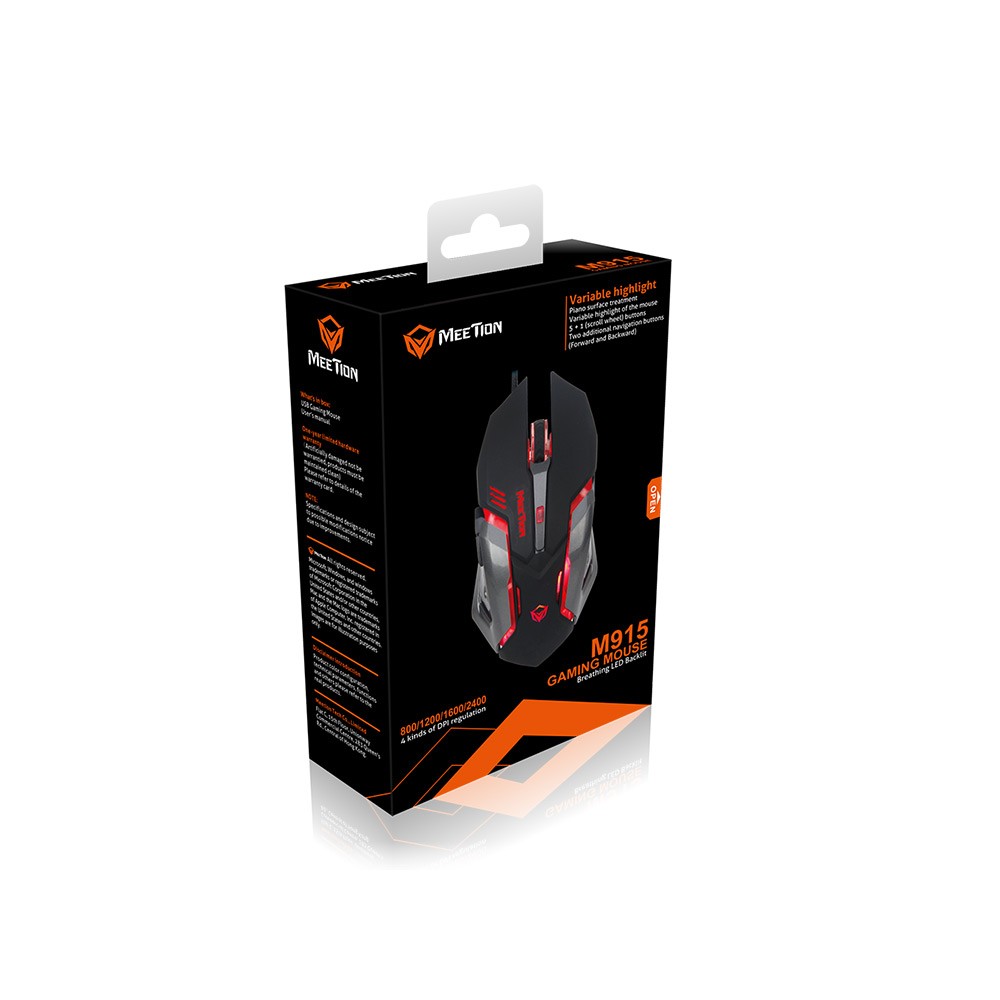 เกมมิ่งเม้าส์ MeeTion Gaming Mouse MT-M915 Black