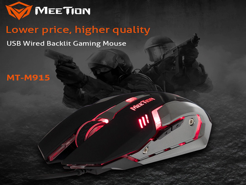 เกมมิ่งเม้าส์ MeeTion Gaming Mouse MT-M915 Black