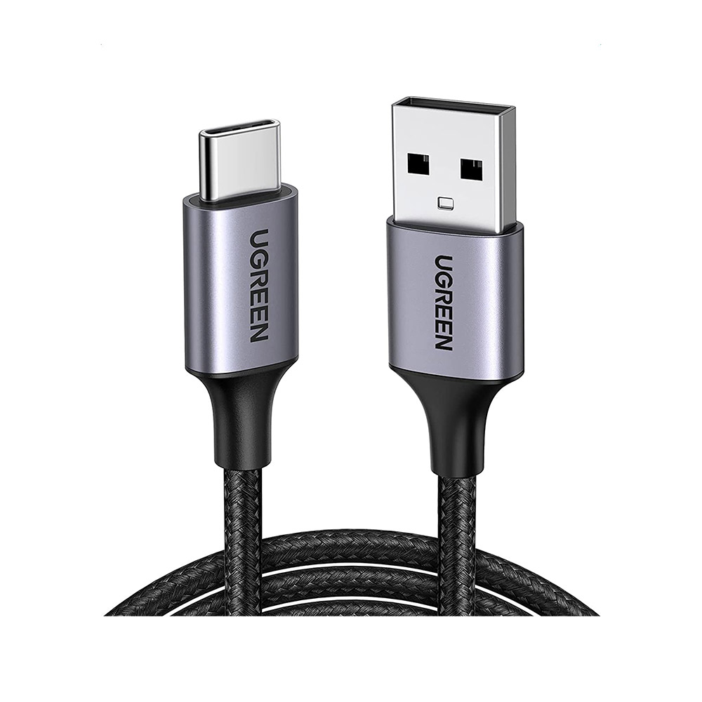 สายชาร์จTypeC Ugreen USB-A to USB-C Cable Nylon 1M. Gray (60126)