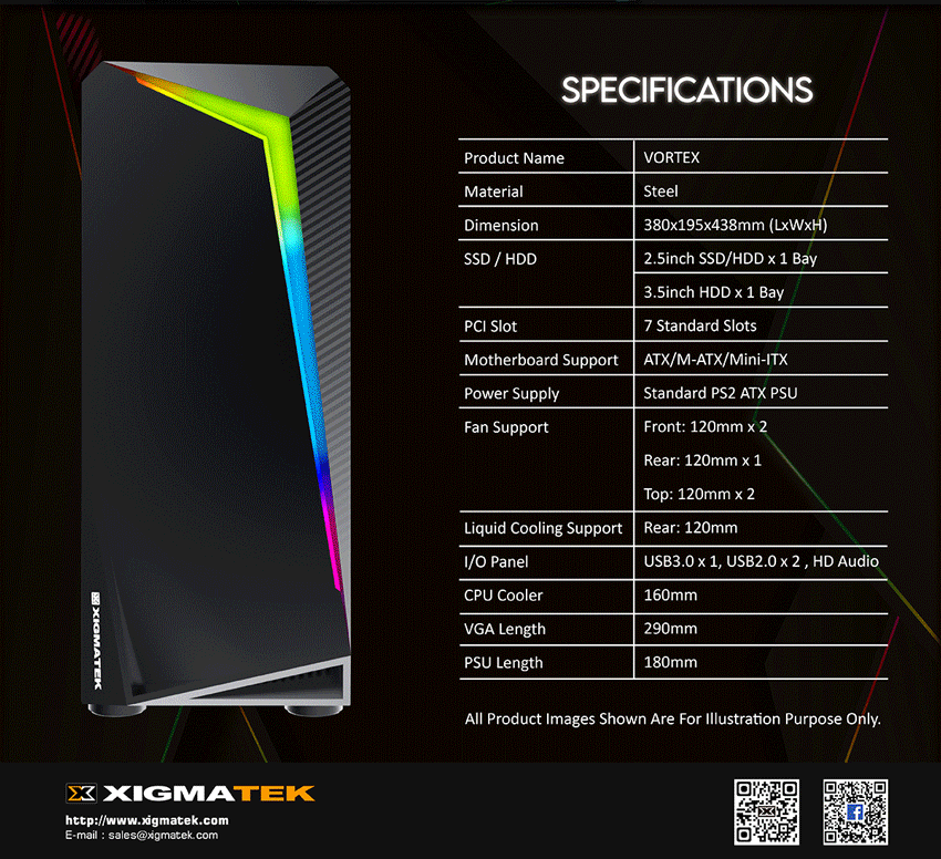 เคสคอม Xigmatek Computer Case Vortex Arctic