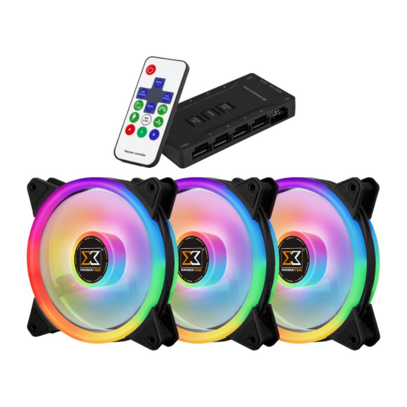 ชุดพัดลมระบายความร้อนภายในเคส Xigmatek Fan Galaxy ll Pro AT120