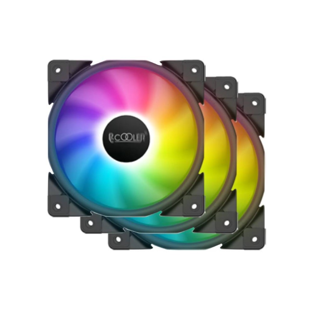 พัดลมระบายความร้อนเคส PC Cooler Fan Halo FRGB 3-in-1