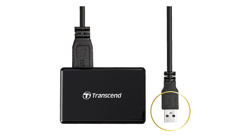 การ์ดรีดเดอร์ Transcend Card Reader (TS-RDF9K2) Black | Education Studio7