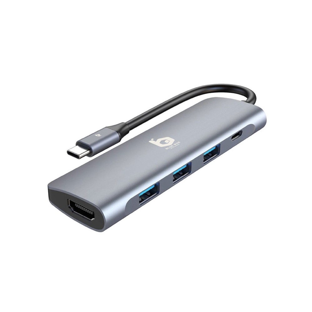 สายแปลงสัญญาณ Blue Box Type-C 5-in-1 HUB