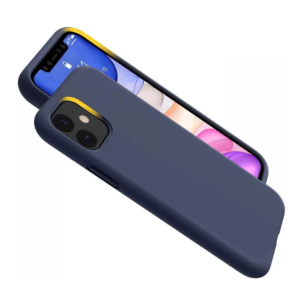 เคสไอโฟน Blue Box Casing for iPhone 12/12 Pro (6.1) Silicone Case Navy