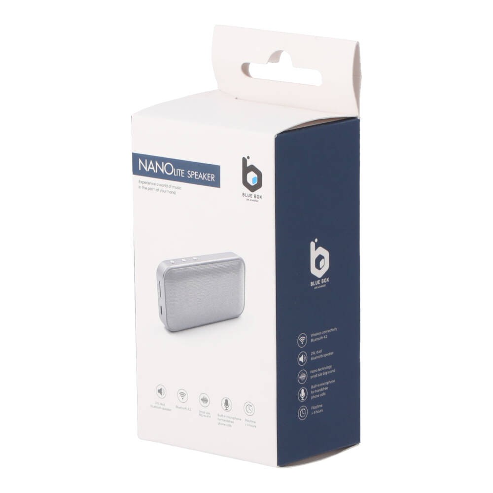 Blue Box Portable Bluetooth Speaker Nano Lite White