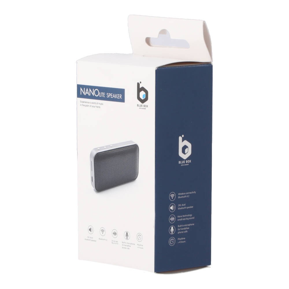 ลำโพงบลูทูธ Blue Box Portable Bluetooth Speaker Nano Lite Black