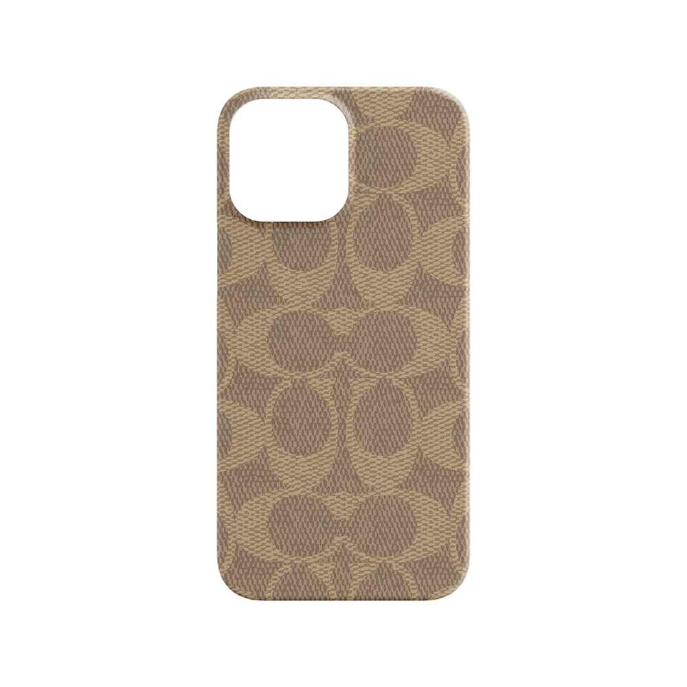 Coach Casing for iPhone 13Pro (6.1) Slim Wrap Signature C Khaki