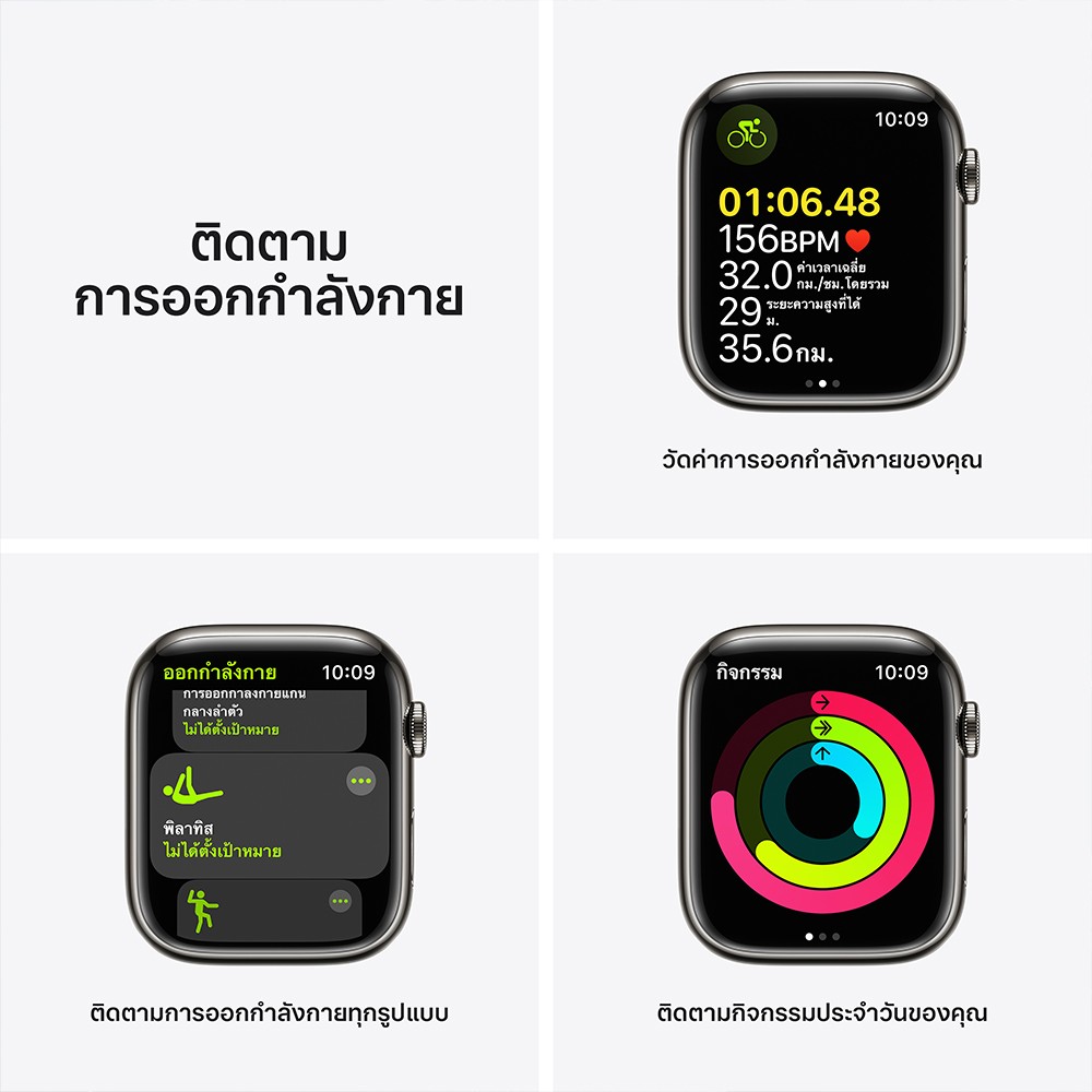 แอปเปิ้ลวอช 7 เปิดตัว Apple Watch Series 7 GPS + Cellular 45mm Graphite ...