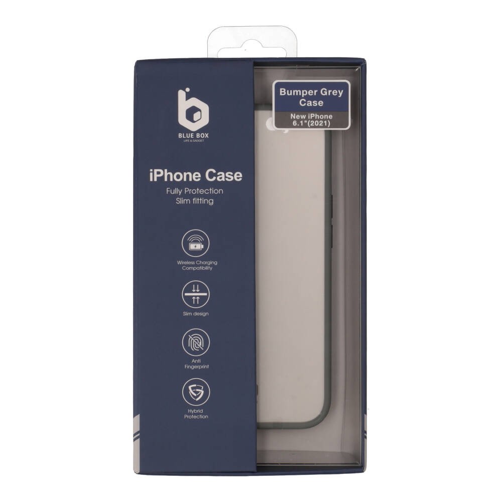 เคสไอโฟน Blue Box Casing for iPhone 13 (6.1) Bumper Case Grey