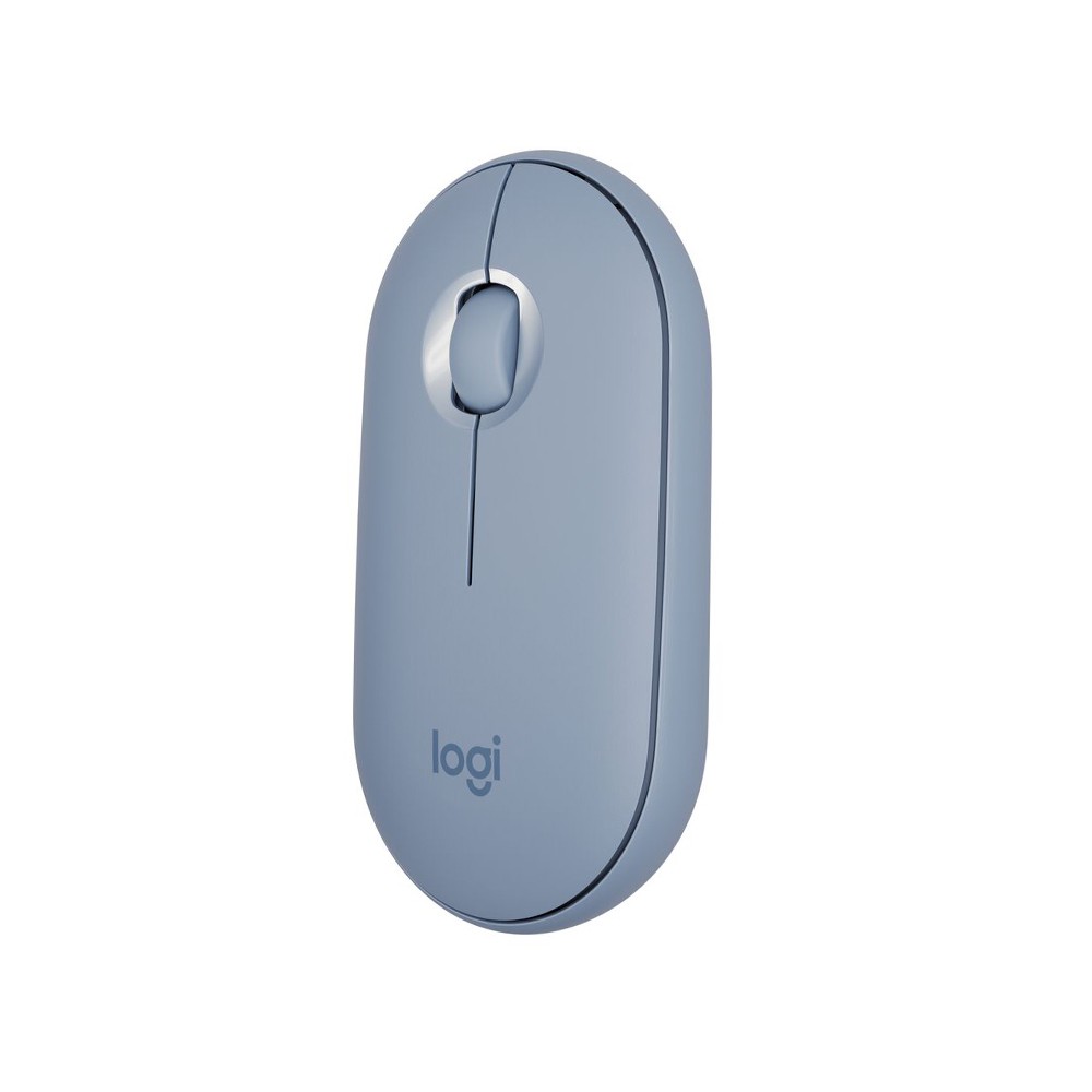 เมาส์ไร้สาย Logitech Bluetooth & Wireless Mouse M350 Pebble Blue Grey