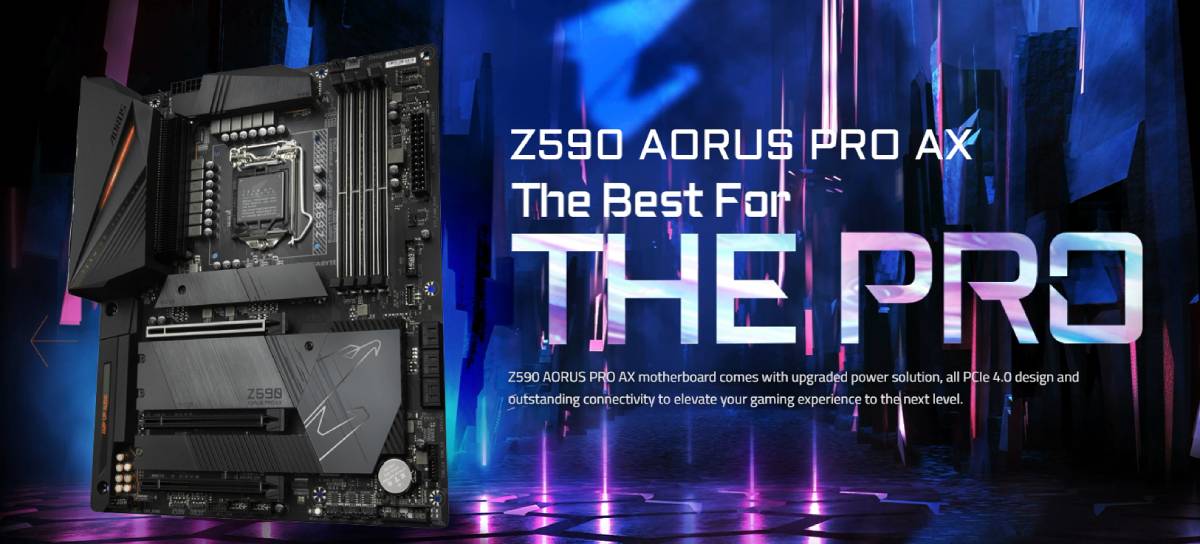 เมนบอร์ด Gigabyte Mainboard Z590 AORUS PRO AX LGA-1200