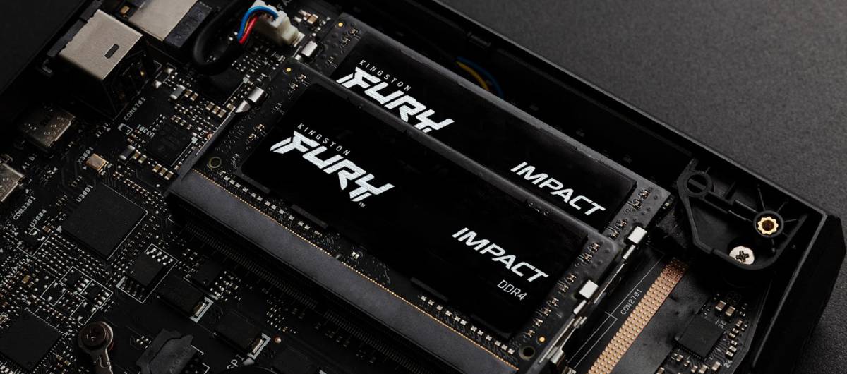 แรมโน้ตบุ๊ค Kingston Ram NB DDR4 16GB/3200MHz. CL20 (16GBx1) FURY Impact (Black)