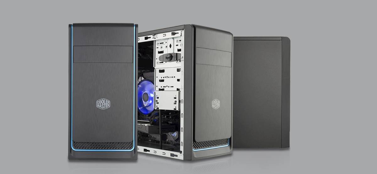 เคสคอมพิวเตอร์ Cooler Master Computer Case MasterBox E300L Black - Blue ...