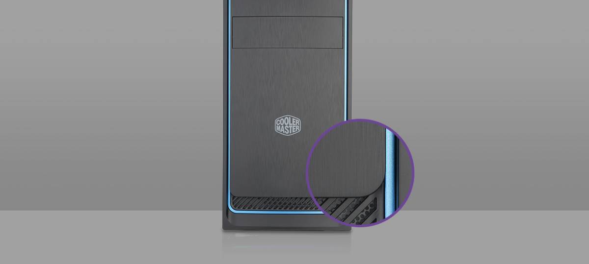 เคสคอมพิวเตอร์ Cooler Master Computer Case MasterBox E300L Black - Red Trim