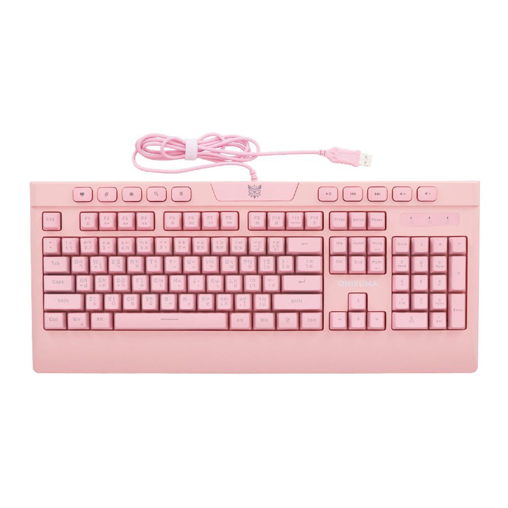 คีย์บอร์ดเกมมิิ่ง Onikuma Gaming Keyboard Sakura Pink