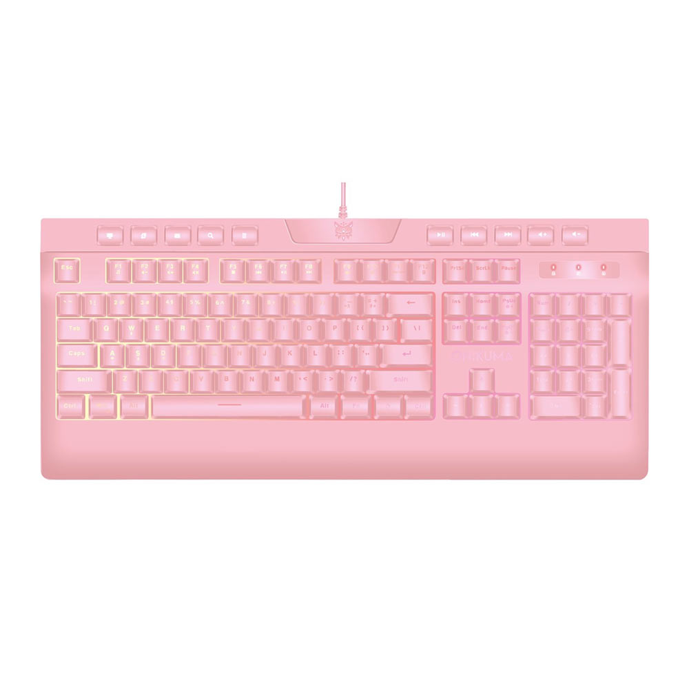 คีย์บอร์ดเกมมิิ่ง Onikuma Gaming Keyboard Sakura Pink