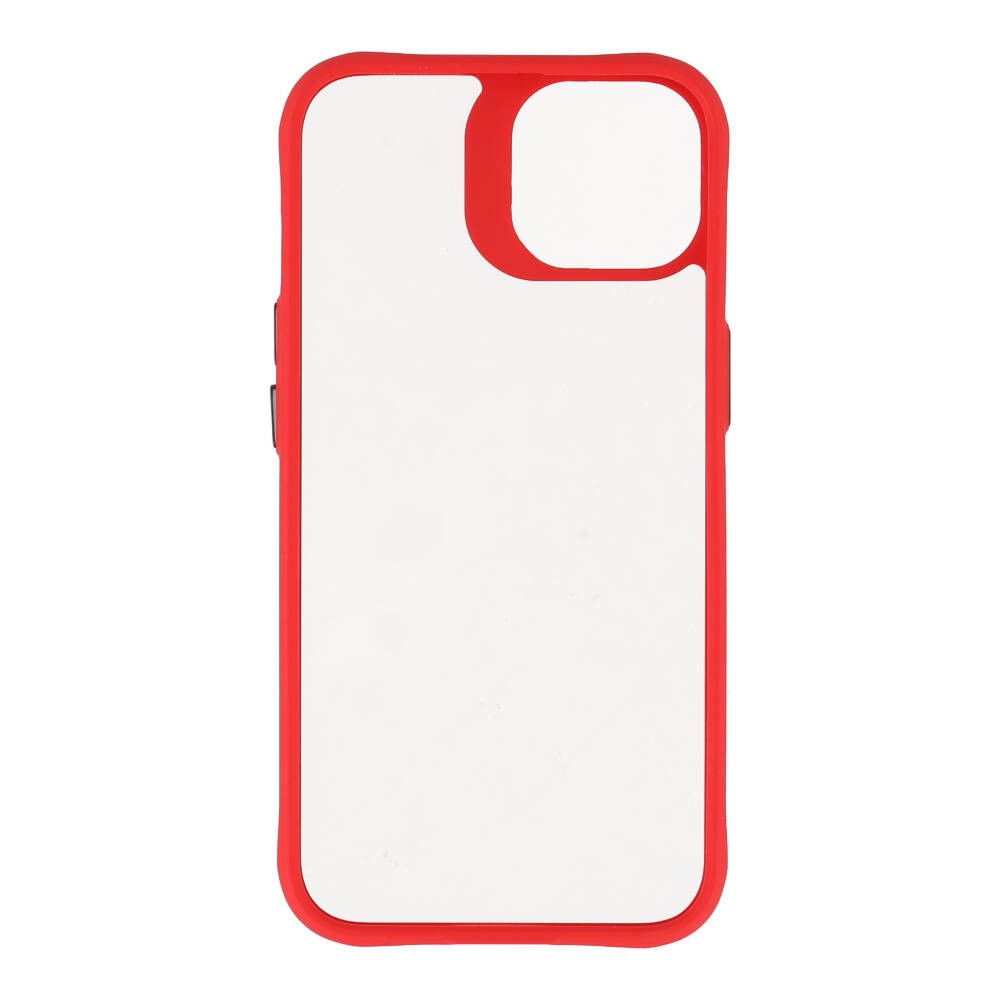 เคสไอโฟนจาก TECHPRO รุ่น TPU Button สำหรับ iPhone 13 (6.1) สี Red with Black Button