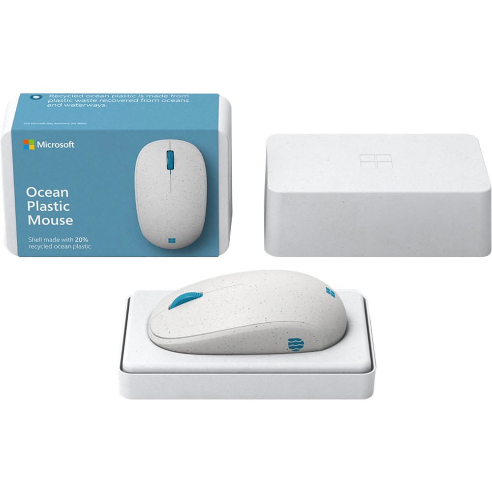 เมาส์ไร้สาย Microsoft Bluetooth Mouse Ocean Plastic Light Gray