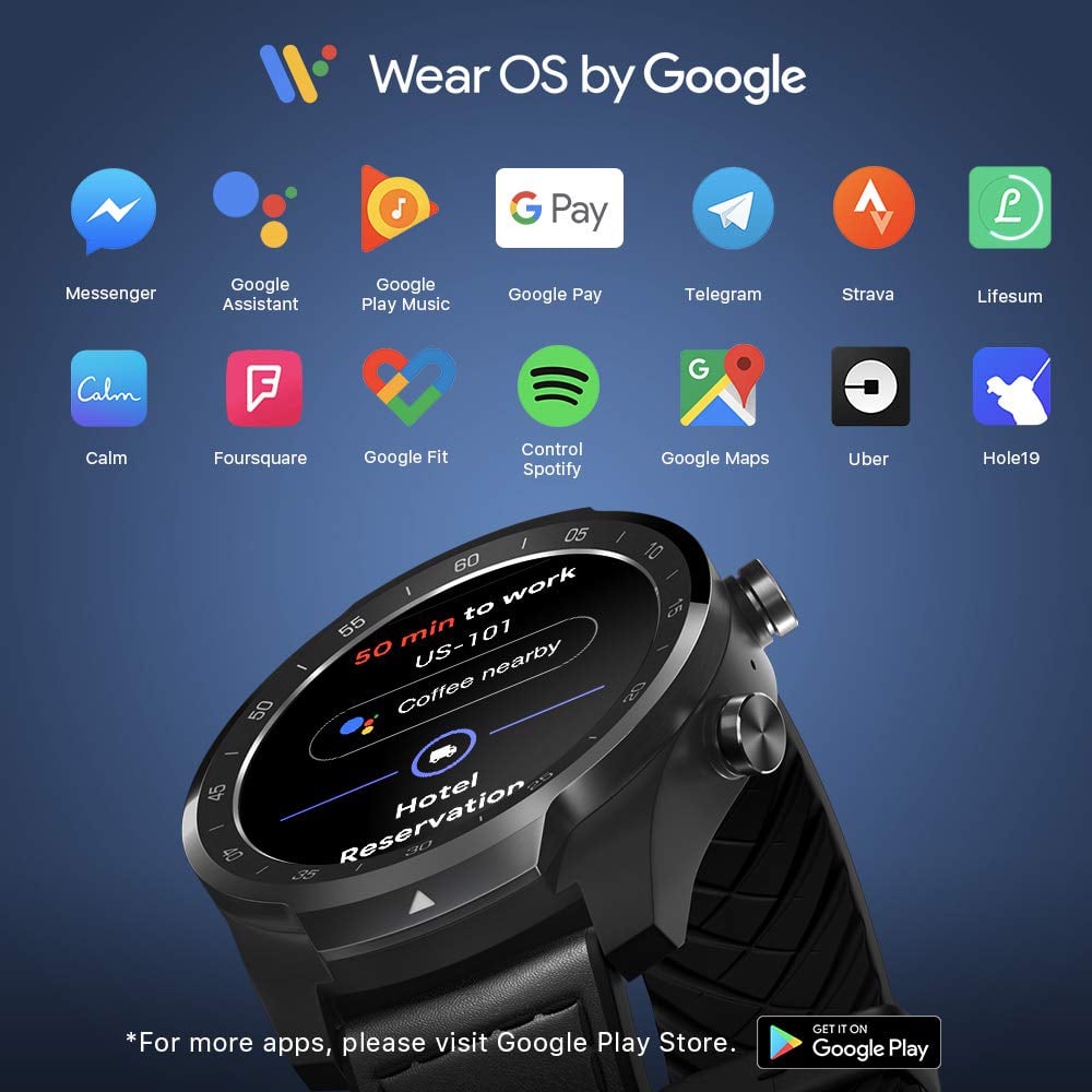 สมาร์ทวอทช์ TicWatch Smartwatch Pro 2020 Shadow Black