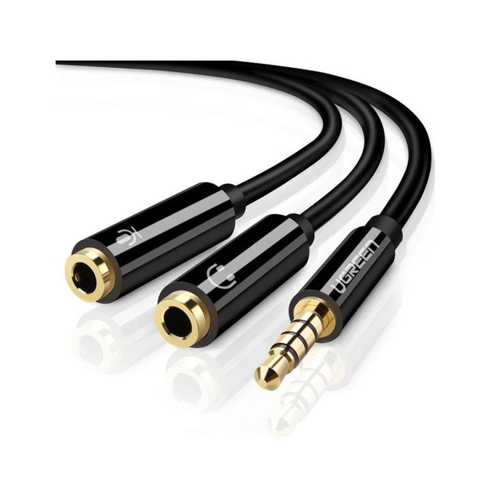 สายคอนเนคเตอร์ Ugreen AUX 3.5mm M to F Mic/F Audio Splitter Connector ...