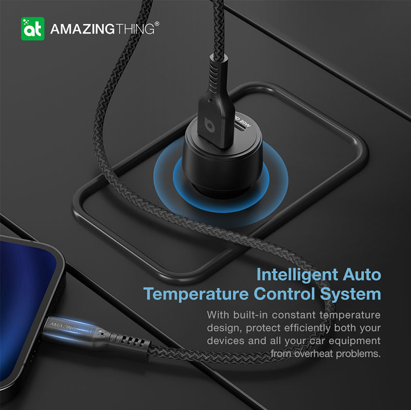 ที่ชาร์จในรถยนต์ AMAZINGthing Car Charger 1 USB-A (QC3.0A) / 1 USB-C ...