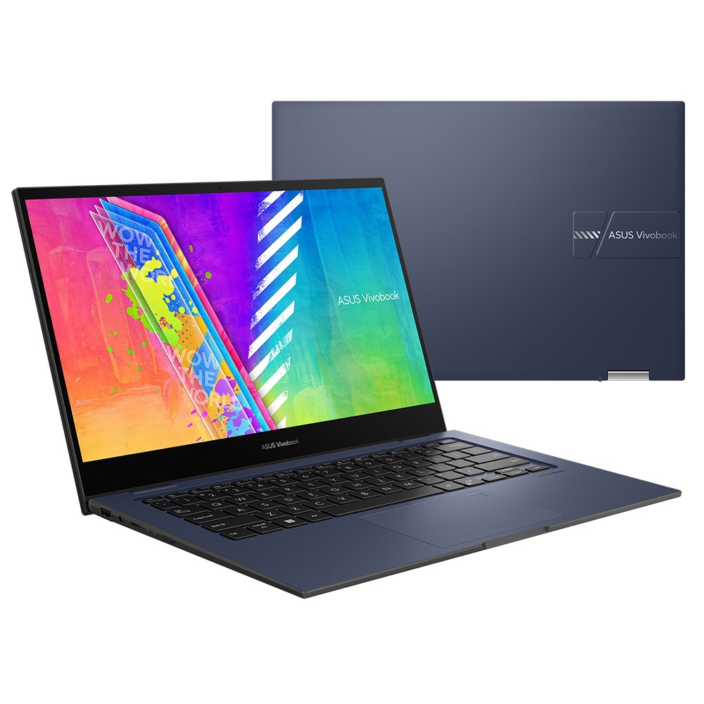 โน๊ตบุ๊คบางเบา Asus Notebook VivoBook GO 14 Flip TP1400KA-ECP11W QUIET BLUE