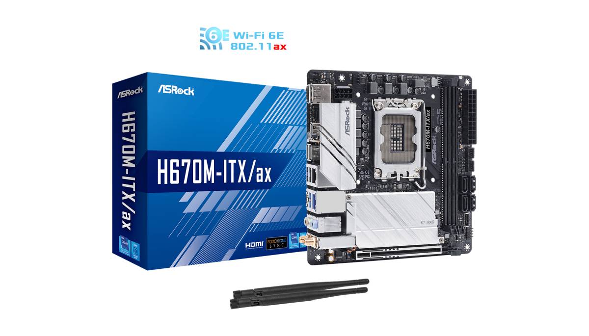 เมนบอร์ด ASRock Mainboard H670M-ITX/ax DDR4 LGA-1700