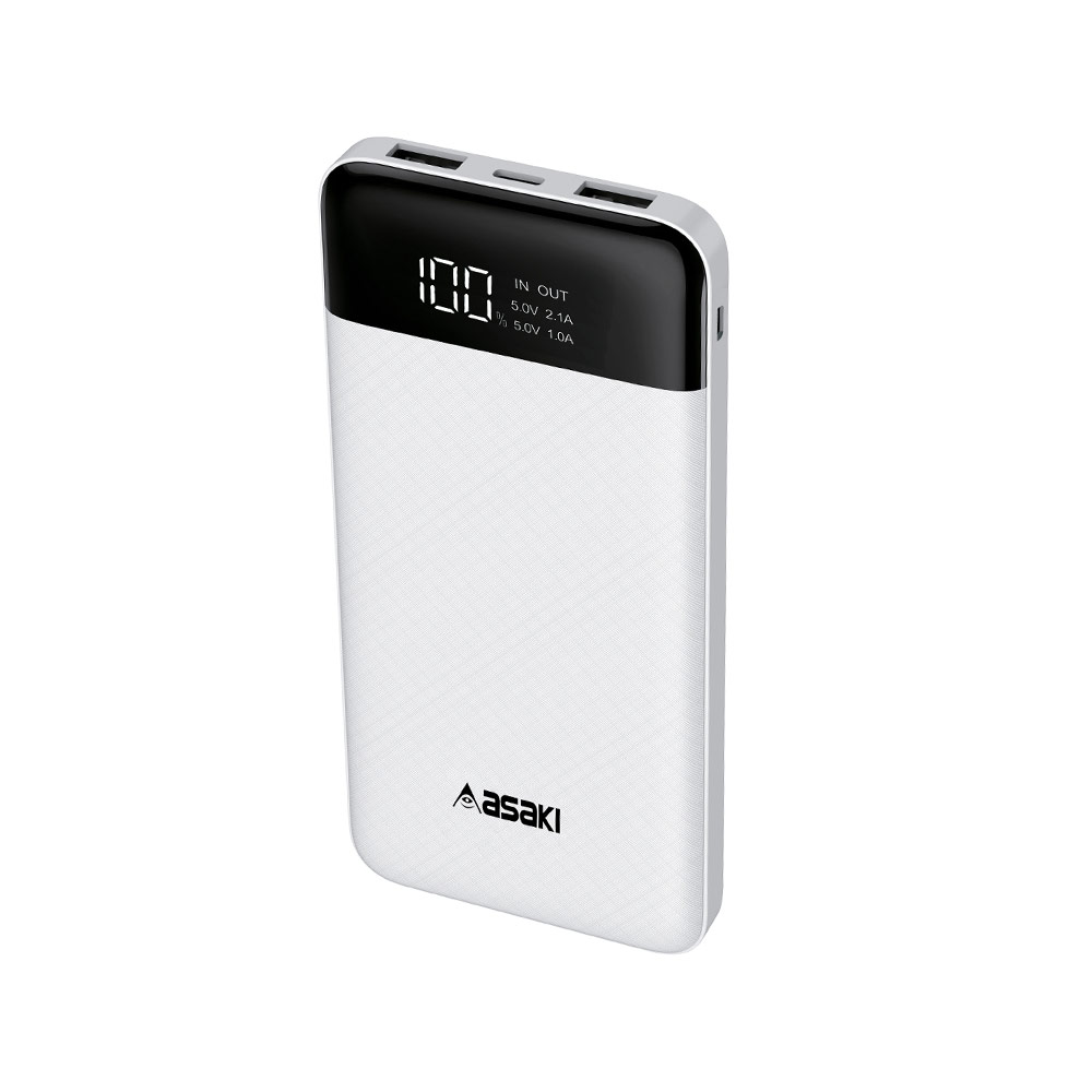 พาวเวอร์แบงค์ ASAKI ความจุ 10,000 mAh / A-B3551 White