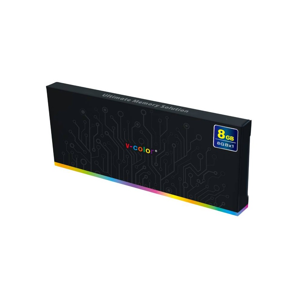 แรมพีซี v-color Ram PC DDR4 8GB/3200MHz CL16 Prism Pro RGB (Glacier White)