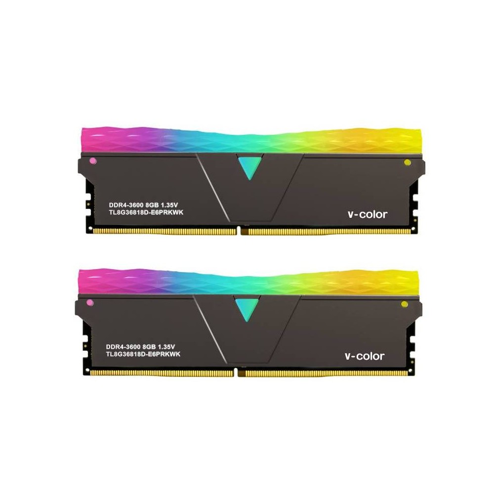แรมพีซี v-color Ram PC DDR4 16GB/3600MHz CL18 (8GBx2) Prism Pro RGB ...