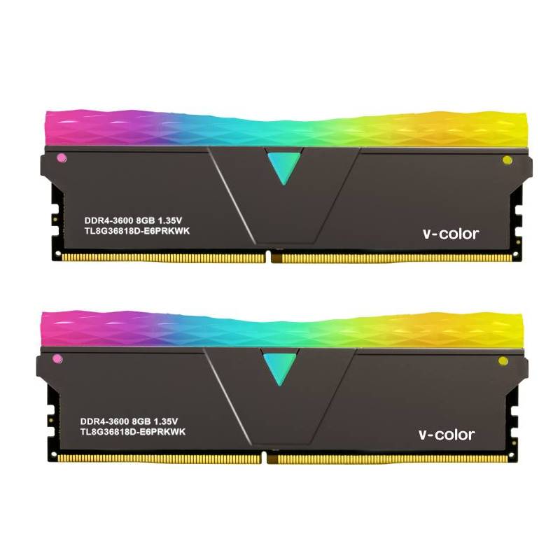 แรมพีซี v-color Ram PC DDR4 16GB/3600MHz CL18 (8GBx2) Prism Pro RGB ...