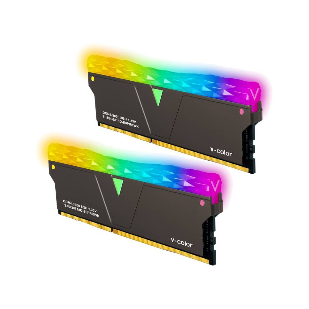 แรมพีซี v-color Ram PC DDR4 16GB/3600MHz CL18 (8GBx2) Prism Pro RGB ...