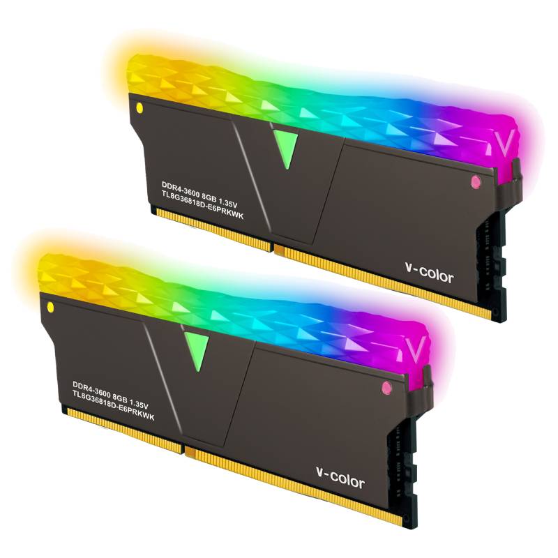 แรมพีซี v-color Ram PC DDR4 16GB/3600MHz CL18 (8GBx2) Prism Pro RGB ...