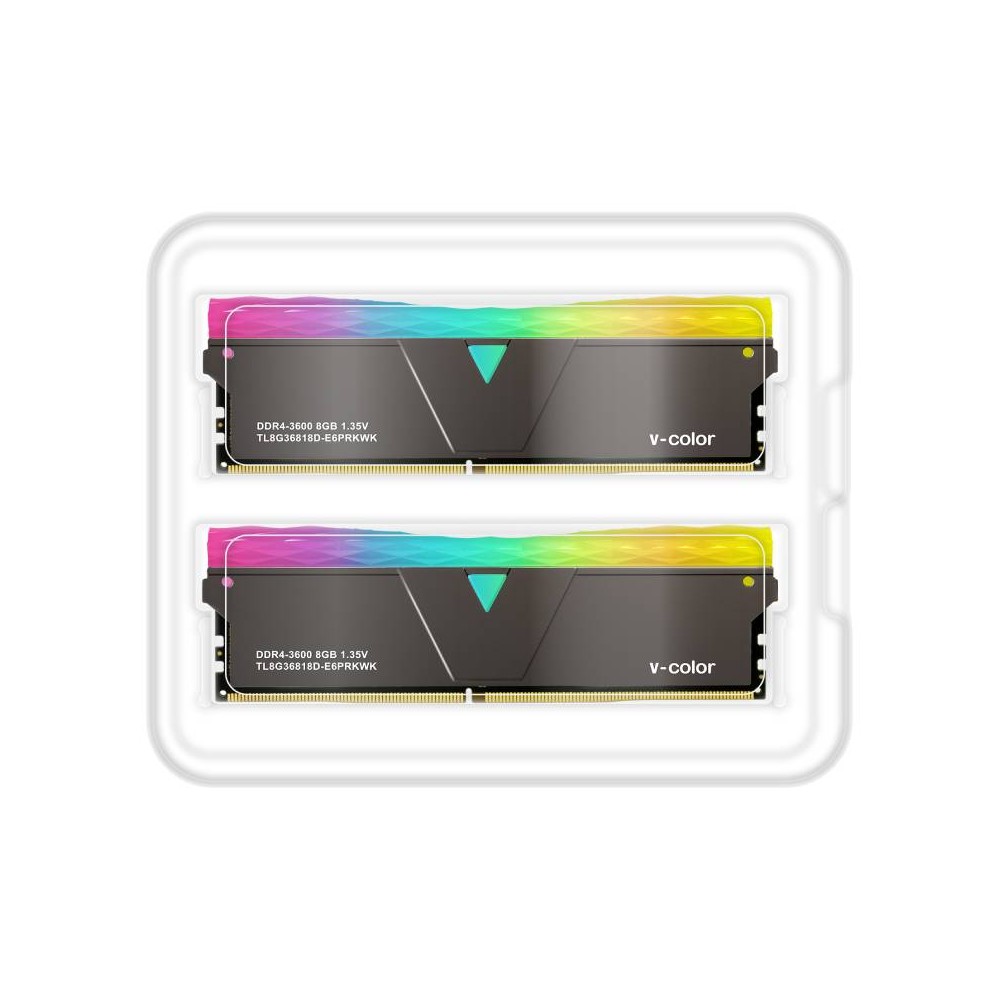 แรมพีซี v-color Ram PC DDR4 16GB/3600MHz CL18 (8GBx2) Prism Pro RGB ...