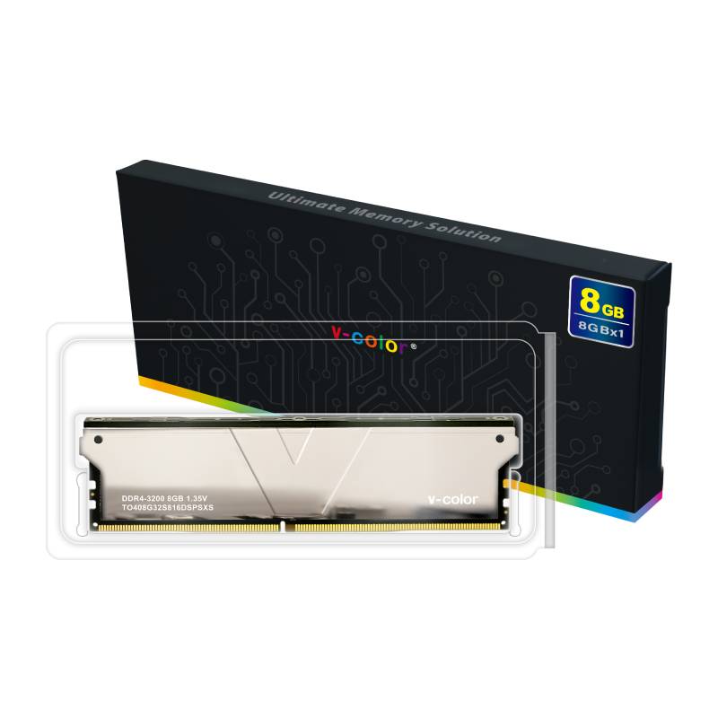 แรมพีซี v-color Ram PC DDR4 8GB/3200MHz CL16 (8GBx1) Skywalker Plus ...