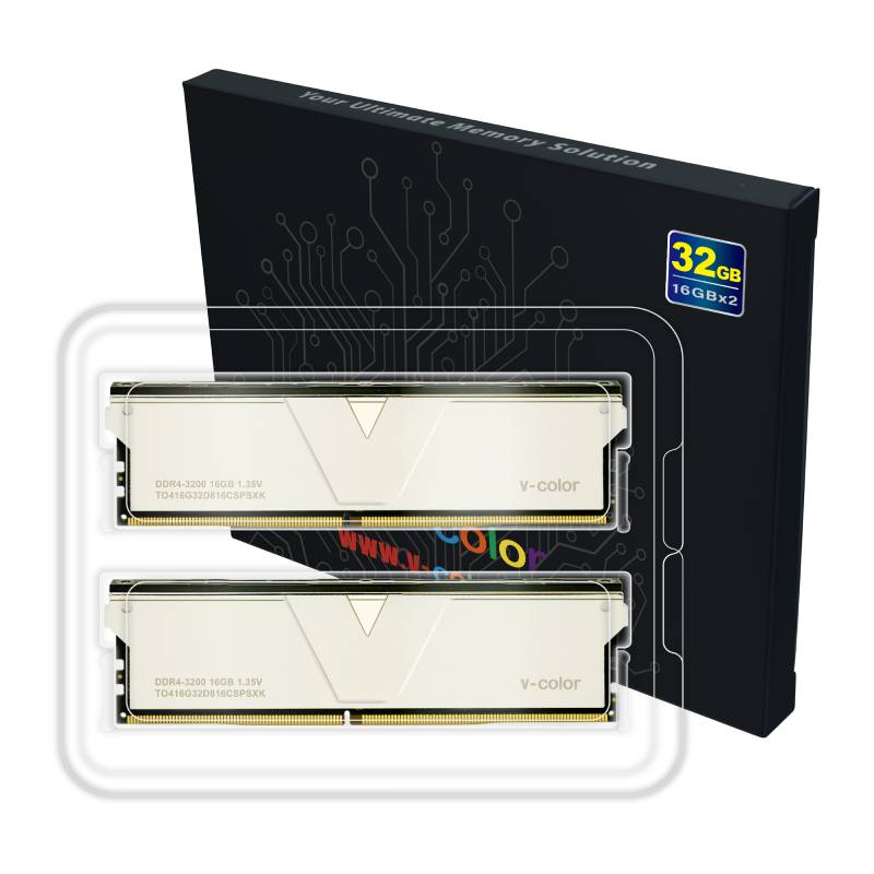 แรมพีซี v-color Ram PC DDR4 32GB/3200MHz CL16 (16GBx2) Skywalker Plus ...