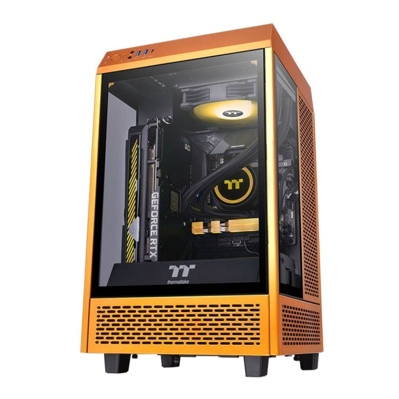 เคสคอมพิวเตอร์ Thermaltake Computer Case The Tower 100 Metallic Gold