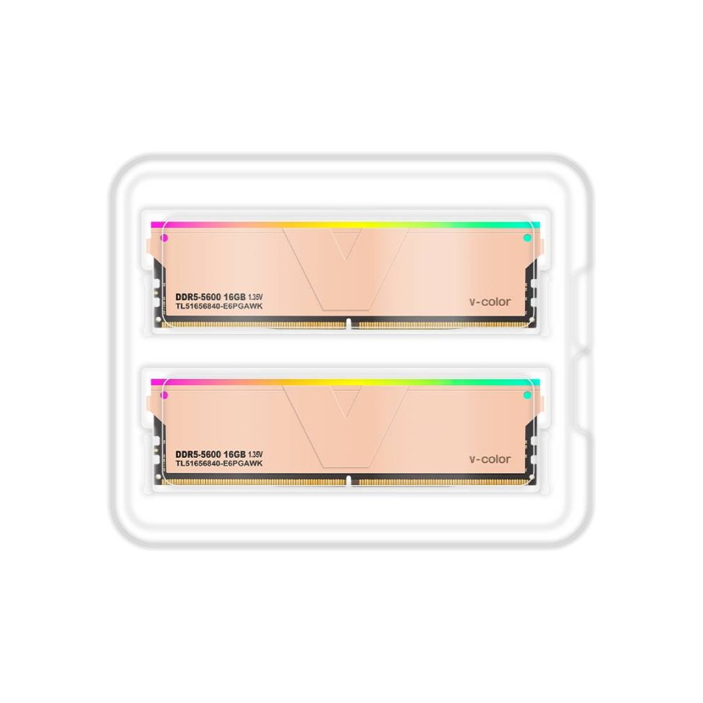 แรมพีซี v-color Ram PC DDR5 32GB/5600MHz CL40 (2x16GB) Golden Armis RGB