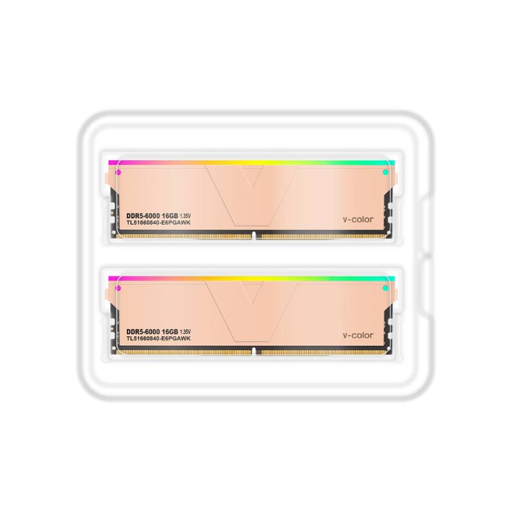 แรมพีซี v-color Ram PC DDR5 32GB/6000MHz CL40 (2x16GB) Golden Armis RGB