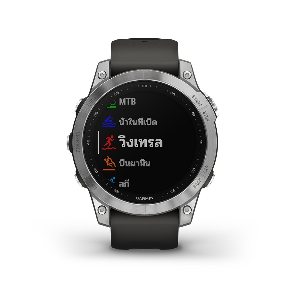 มาร์ทวอทช์ Garmin Smartwatch fenix 7 Silver w/ Graphite Band